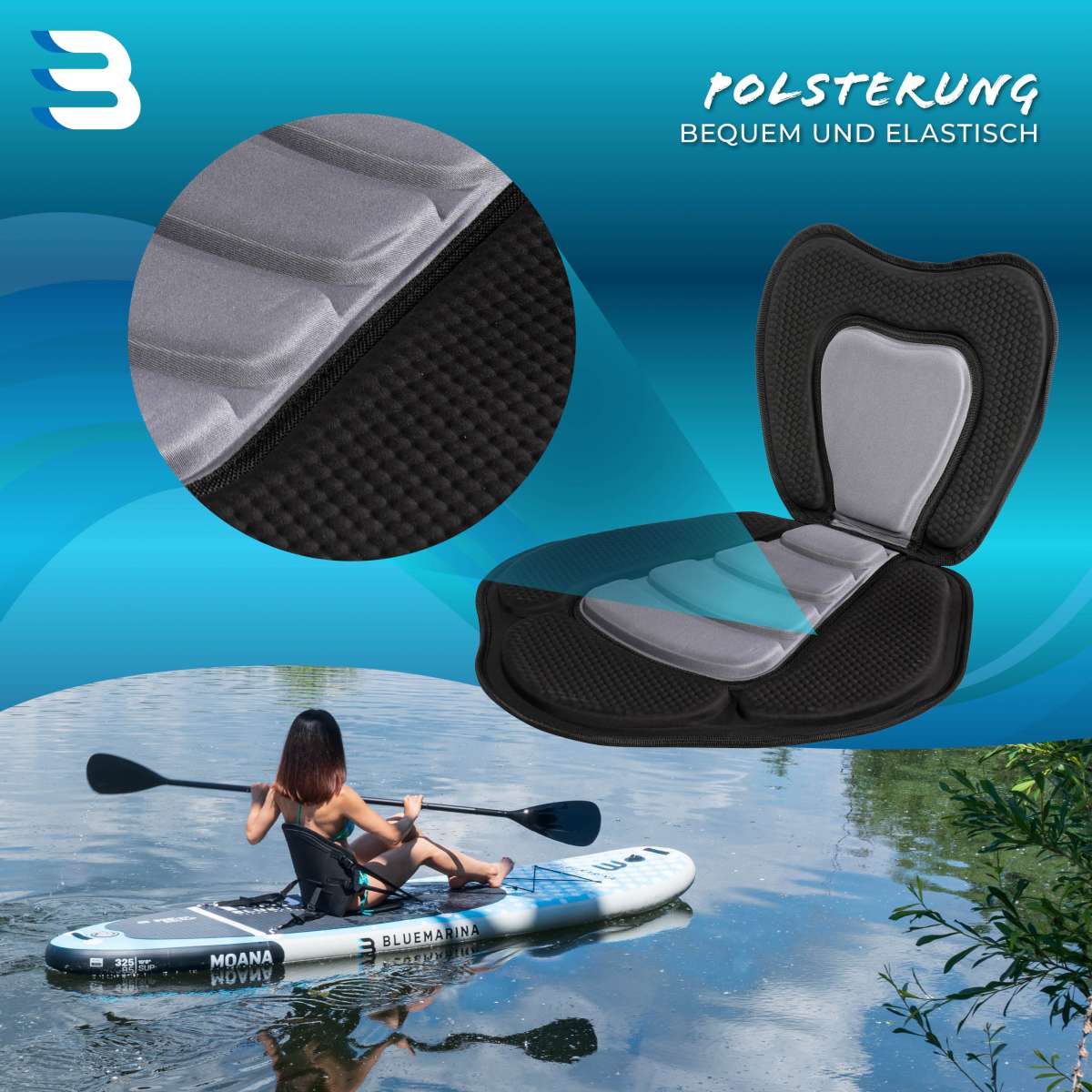 SUP-Sitz: Bluemarina Stand Up Paddle Kajaksitz