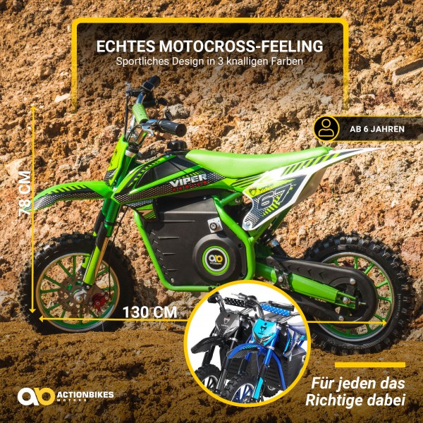 Kinder Crossbike Viper Elektro Kindermotorrad Von Actionbikes